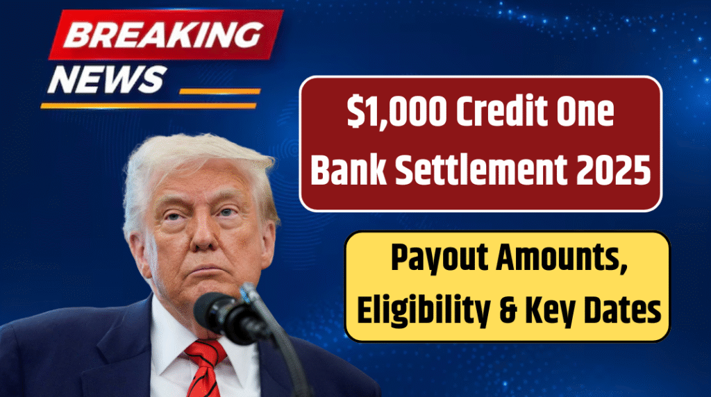 Credit One Settlement Payout Amount